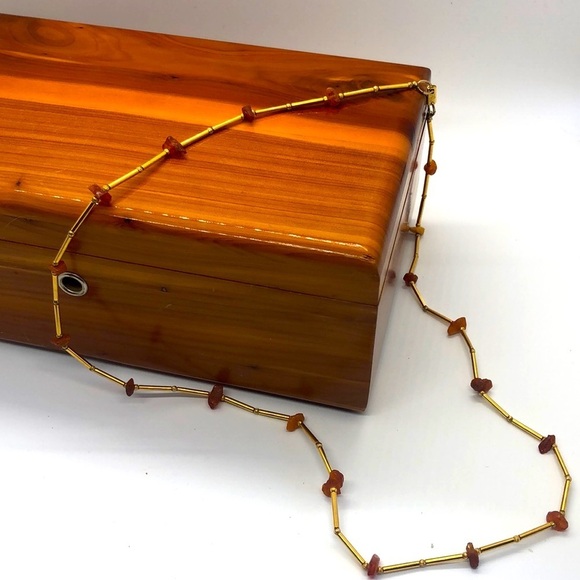 Vintage | Jewelry | Vintage Hob Raw Amber Necklace | Poshmark